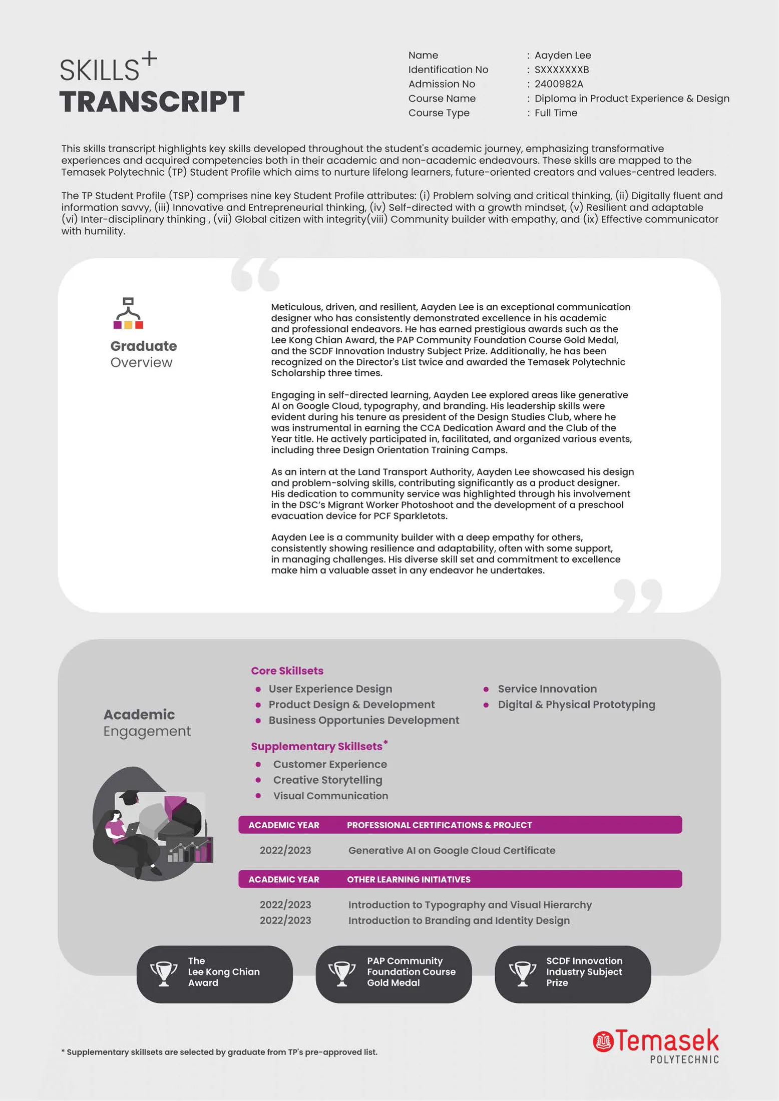 Temasek Polytechnic pioneers skills transcript for students to enhance their employment ...